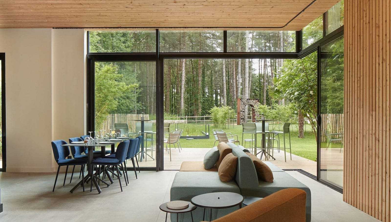 Landscape design of a hotel garden